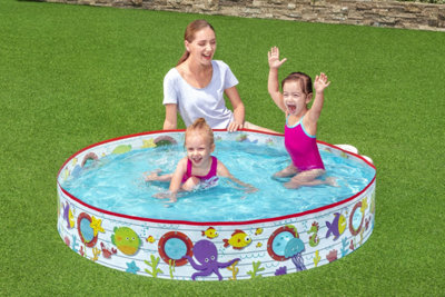 Bestway Kids Paddling Pool Rigid Multicolour Octopus Swimming Pool for ...