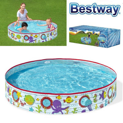 Bestway Kids Paddling Pool Rigid Multicolour Octopus Swimming Pool for ...