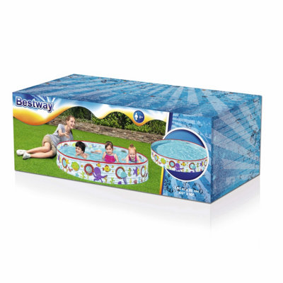 Bestway Kids Paddling Pool Rigid Multicolour Octopus Swimming Pool for ...