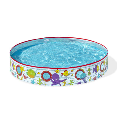 Bestway Paddling Fill N Kids Garden Pool with Fun Fish Print, Multicolor