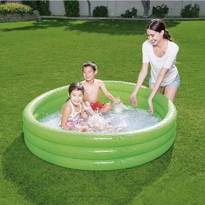 Bestway Paddling Pool 3 Ring Kids' with Repair Patch, 152x30cm, Colour ...