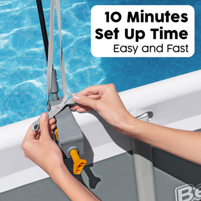 Bestway Pool Canopy for Above Ground Swimming Pool Accessories, Grey