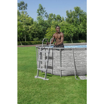 Bestway Power Steel Swim Vista Series™ 16ft x 10ft x 42in Oval Pool Set with Filter Pump
