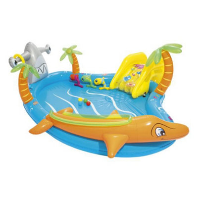 Bestway Sea Life Paddling Pool, Play Centre with Inflatable Ocean Animals