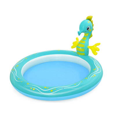 Bestway Seahorse Sprinkler Paddling Pool Kids Swimming Pool