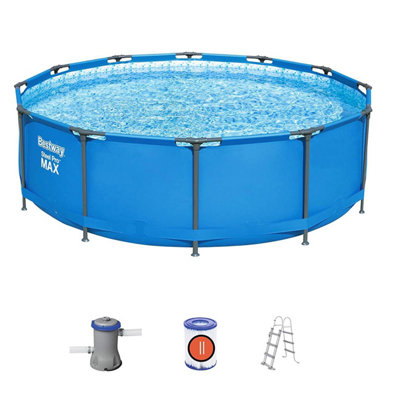 Bestway Steel Pro MAX 12' x 39.5"/3.66m x 1.00m Swimming Pool Set | DIY ...
