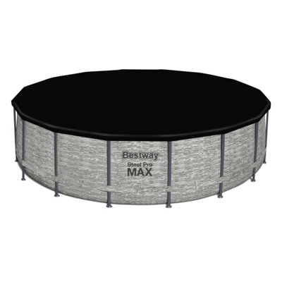 Bestway Steel Pro Max Stone Pool Set, 16FT Swimming Pool, Stone