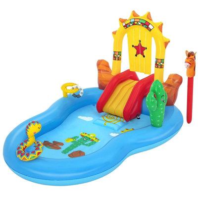 Bestway Wild West Play Centre Children's Paddling Pool with Slide for ...
