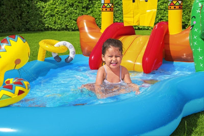 Bestway Wild West Play Centre Children's Paddling Pool with Slide for ...