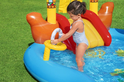 Bestway Wild West Play Centre Children's Paddling Pool with Slide for ...