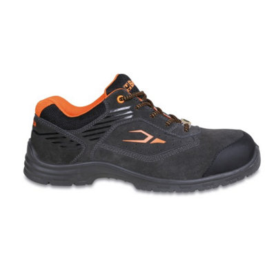 Beta Tools 7212G Black Orange Flex Safety Footwear Suede Work Shoes UK 8