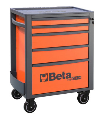 Beta Tools RSC24 5-O Orange Grey Mobile 5-Drawer Roller Cab