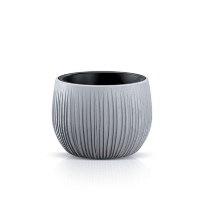 Beton effect Bowl Plastic Flower Plant Garden Indoor Outdoor Planter ...