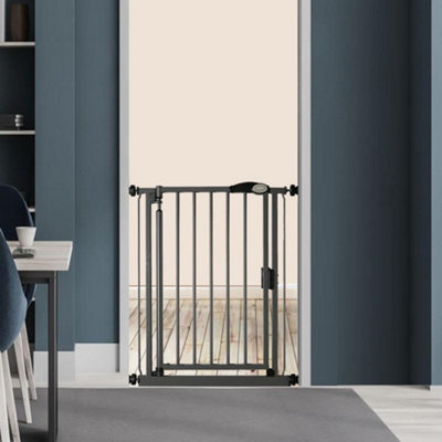 Bettacare Auto Close Stair Gate, 75cm - 82cm, Slate Grey, Pressure Fit ...