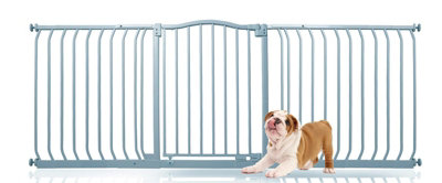 Buy Bettacare Curved Top Dog Gate, 188cm - 197cm, Matt Grey, Pressure Fit Pet Gate for Dog and ...