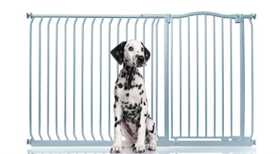 Bettacare Extra Tall Curved Top Dog Gate, 171cm - 180cm, Matt Grey, Extra Tall 100cm in Height ...