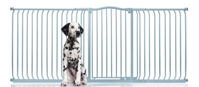Bettacare Extra Tall Curved Top Dog Gate, 225cm - 234cm, Matt Grey ...