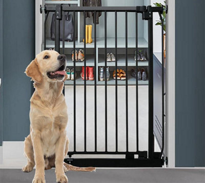 Bettacare Extra Tall Elite Dog Gate, 161cm - 170cm, Matt Black, Extra Tall 96.8cm in Height ...