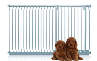 Bettacare Extra Tall Elite Dog Gate, 171cm - 180cm, Matt Grey, Extra Tall 96.8cm in Height ...