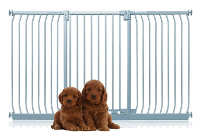 Bettacare Extra Tall Elite Dog Gate, 188cm - 197cm, Matt Grey, Extra Tall 96.8cm in Height ...