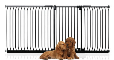 Bettacare Extra Tall Elite Dog Gate, 234cm - 243cm, Matt Black, Extra ...