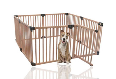 Bettacare Wooden Dog Pen, 160cm x 160cm, Natural Wood, 76cm High, Dog ...
