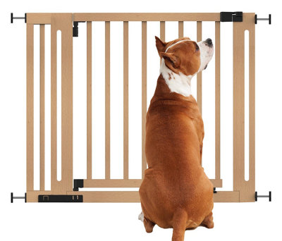 Bettacare Wooden Elegance Dog Gate, Natural, 97cm - 105cm, Pressure Fit ...