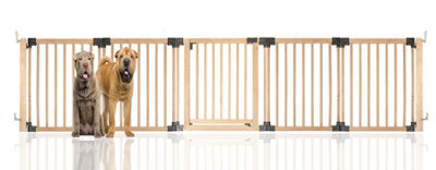 Bettacare Wooden Multi Panel Flexible Pet Barrier, Natural Wood, up to ...