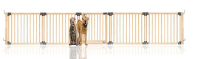 Bettacare Wooden Multi Panel Flexible Pet Barrier, Natural Wood, up to ...