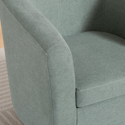 Beulah 68cm Wide Duck Egg Soft Fabric Accent Chair