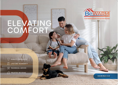 BeWarm - 150w Electric Underfloor Loose Cable Kit - 20m2 - With White Thermostat