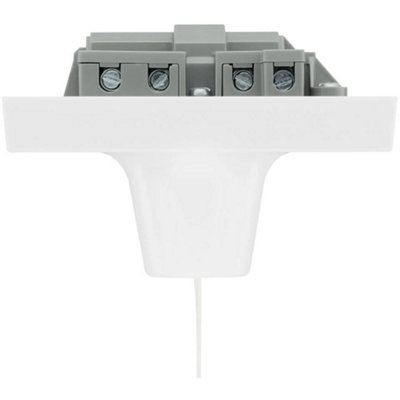BG 804 Fan Isolator Switch Bathroom Ceiling Pull Cord 10A 3 Pole - White