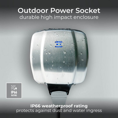 BG DECORATIVE WEATHERPROOF OUTDOOR 13A SINGLE SWITCHED SOCKET, IP66