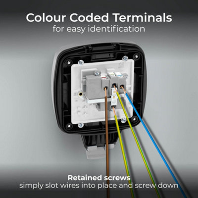 BG Decorative Weatherproof Outdoor 13A Single Switched Socket, IP66