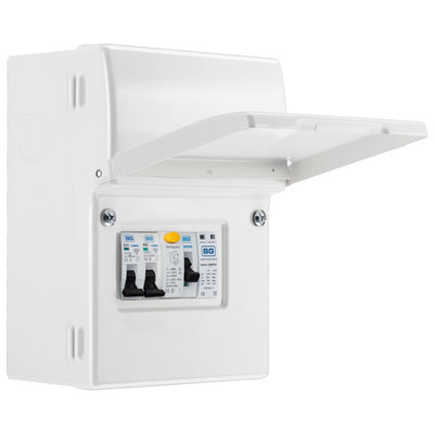 BG Electric Vehicle Consumer Unit Kit 5 Module White, 40A Type A RCD, B ...