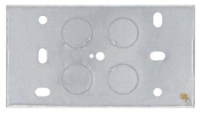 BG Electrical 35mm 2 Gang Double Metal Back Box Flush Wall Mounted ...