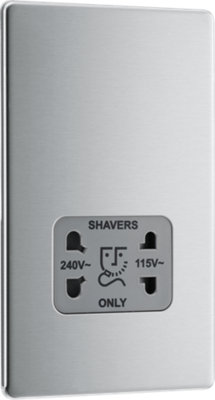 BG Electrical FBS20G Nexus Screwless Flat-Plate Shaver Socket Outlet ...