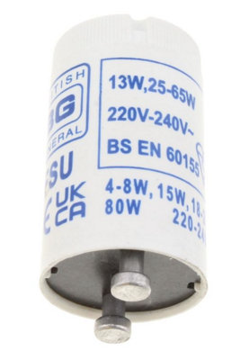 BG Electrical FSU Universal Fluorescent Starter 4W - 80W Light Starter ...