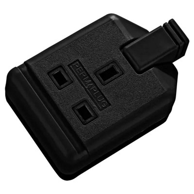 BG ELS13B-01 Black 1 Gang Extension Socket 13A