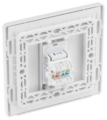 BG Evolve Single RJ45 Cat 6 Outlet Ethernet Socket Pearl White ...