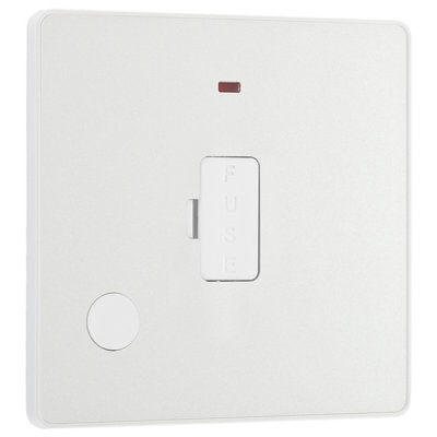 BG Evolve Unswitched Fuse Unit FCU LED & Flex Outlet Pearlescent White