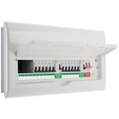 BG Fortress Recessed 16 Way Dual RCD Consumer Unit | DIY at B&Q