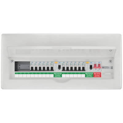 BG Fortress Recessed 16 Way Dual RCD Consumer Unit