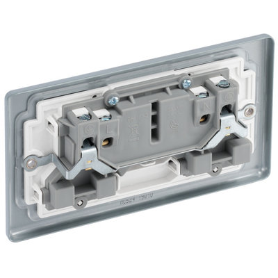 BG Metal Clad Double Unswitched 13A Socket