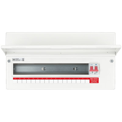 BG Metal Consumer Unit 19 Module, 17 Way Unpopulated With 100A Main ...