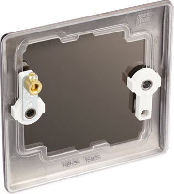 BG NBN94 Nexus Metal Black Nickel 1 Gang Blanking Plate