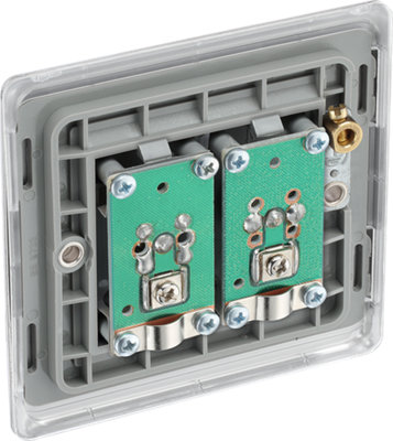 BG Nexus Metal Brushed Steel Single Socket For TV Or FM With Co-Axial ...
