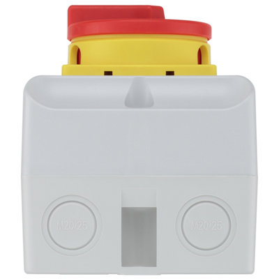 BG Rotary Isolator Switch 2 Pole Padlockable Handle IP65 Rated 20A