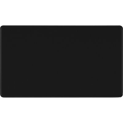 BG Screwless Flatplate Matt Black, Double Blank Plate
