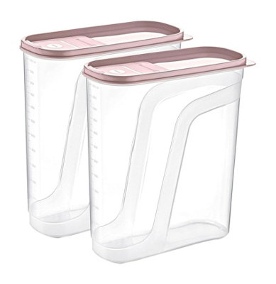BH 6L Food Storage Box with Flip Lids - 2-Pack, Cereal Dispenser ...